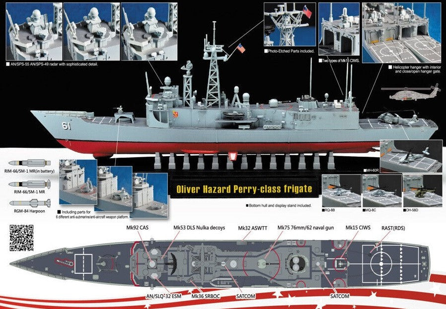AFV CLUB (1/700) US Navy Oliver Hazard Perry Class Frigate