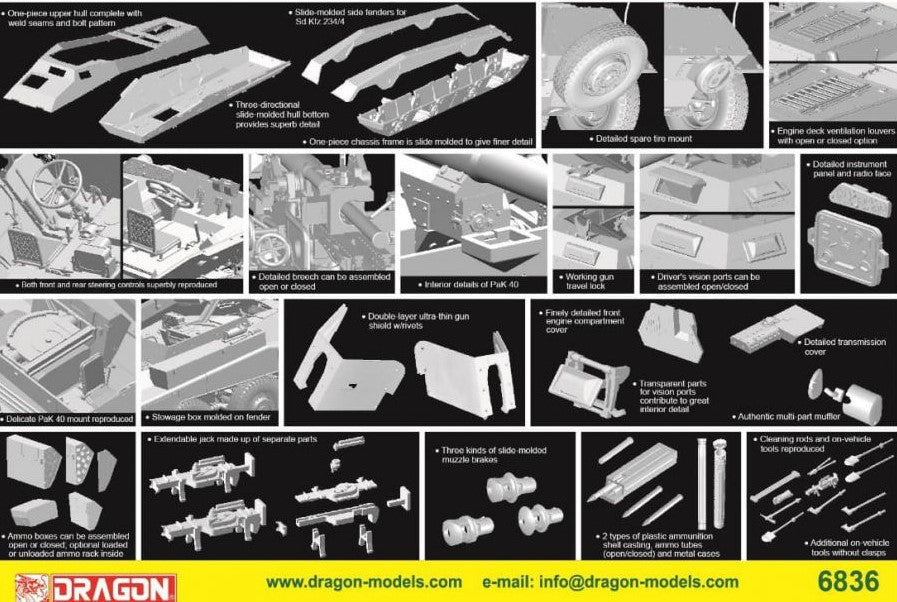 DRAGON (1/35) Sd.Kfz.234/4 Panzerspahwagen with Night Vision Falke