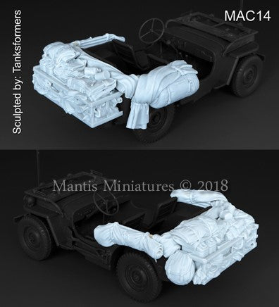 MANTIS MINIATURES (1/35) Basket & canvas Jeep Willys Tamiya