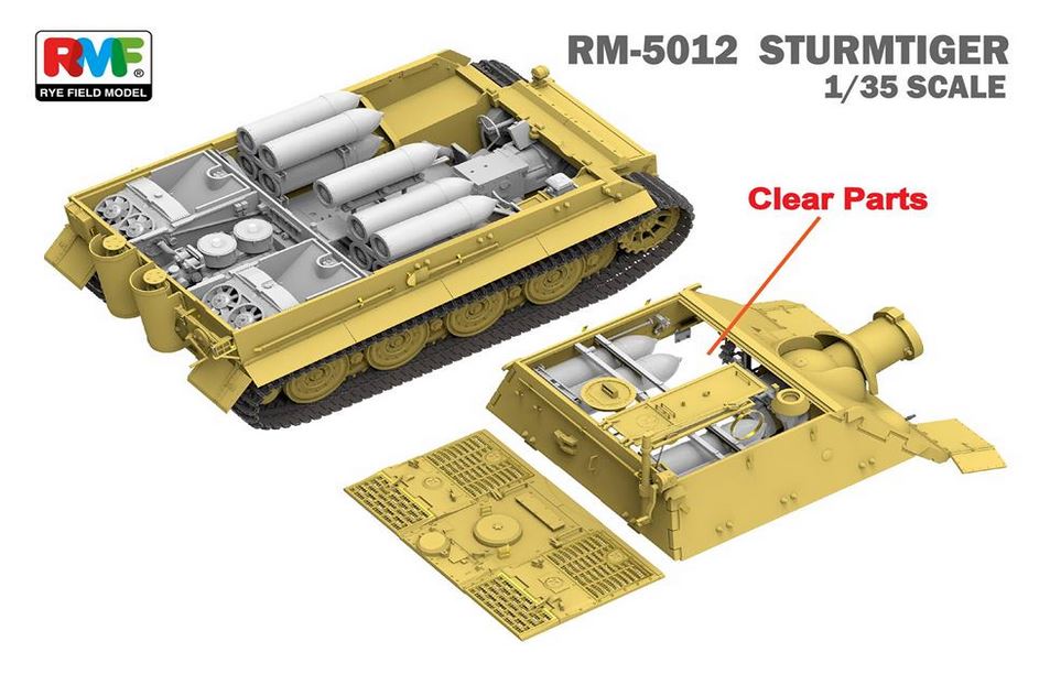 RYE FIELD MODEL Sturmtiger RM61 L/5.4/38cm w/Workable track links