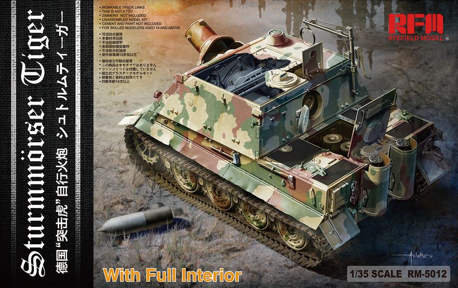 RYE FIELD MODEL Sturmtiger RM61 L/5.4/38cm w/Workable track links