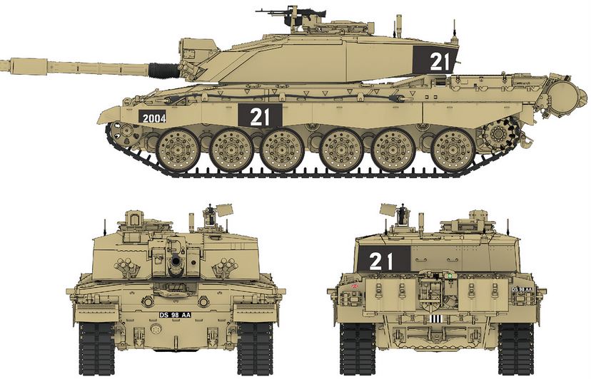 RYE FIELD MODEL (1/35) Challenger 2 British Main Battle Tank with work
