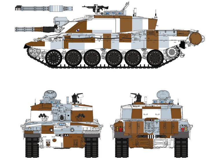 RYE FIELD MODEL (1/35) Challenger 2 British Main Battle Tank with work