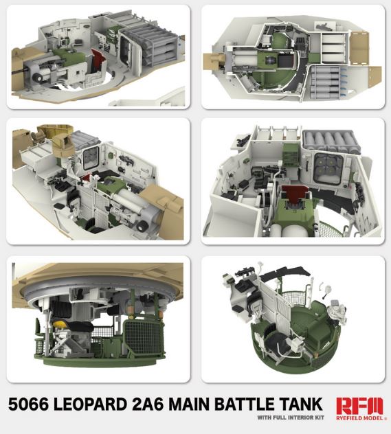 RYE FIELD (1/35) Leopard 2A6 Main Battle Tank Full Interior