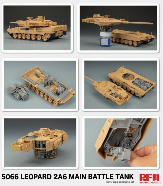 RYE FIELD (1/35) Leopard 2A6 Main Battle Tank Full Interior