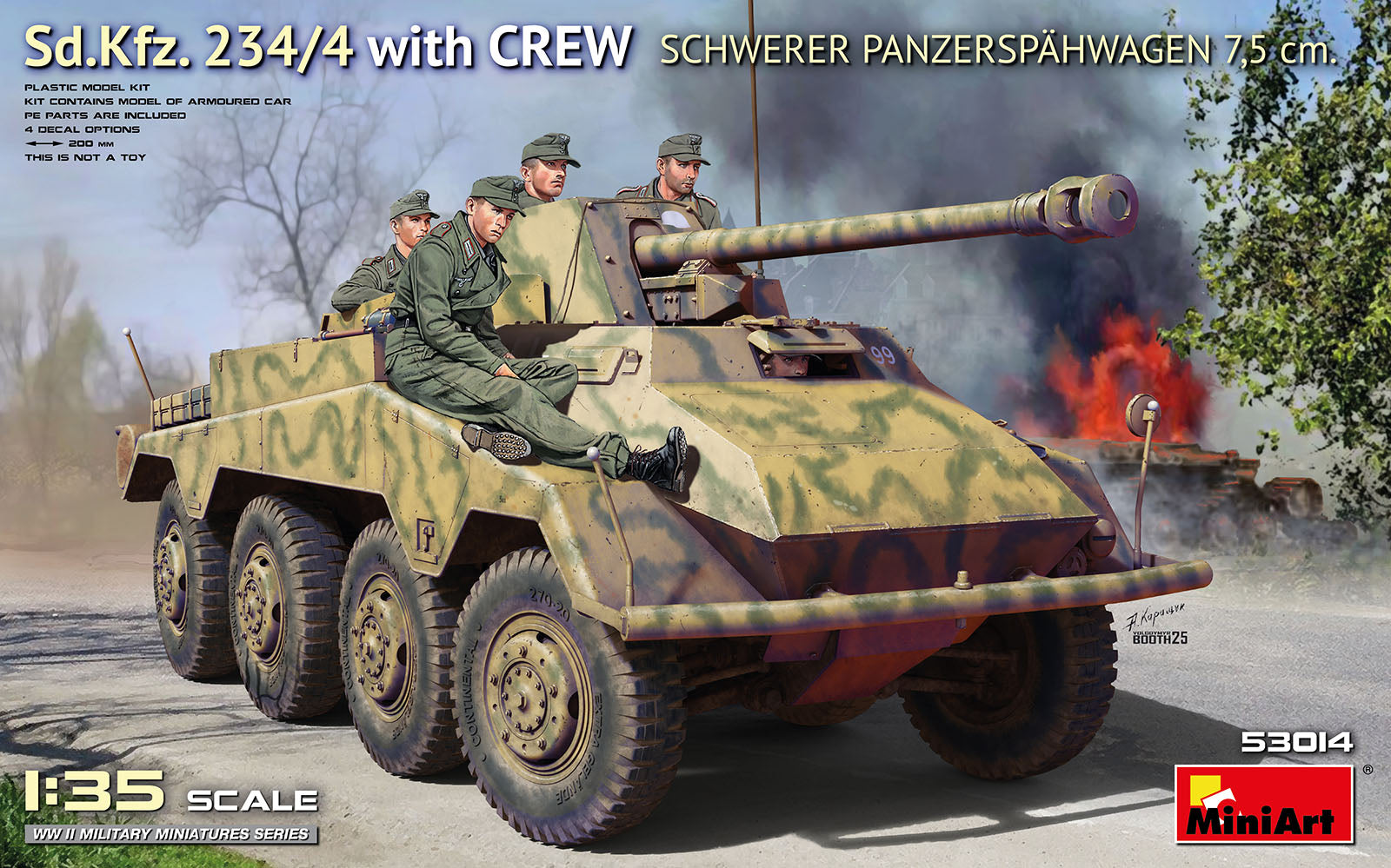 MINIART (1/35) Sd.Kfz. 234/4 w/Crew Schwerer Panzerspähwagen 7,5 cm