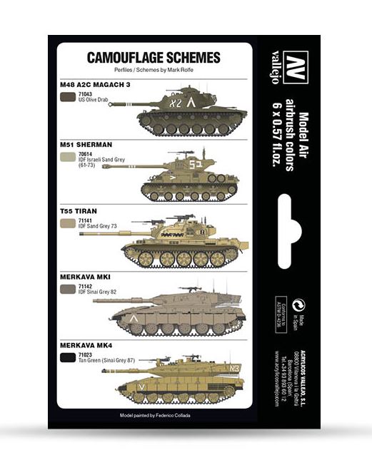 VALLEJO Model Air Set: IDF Colors