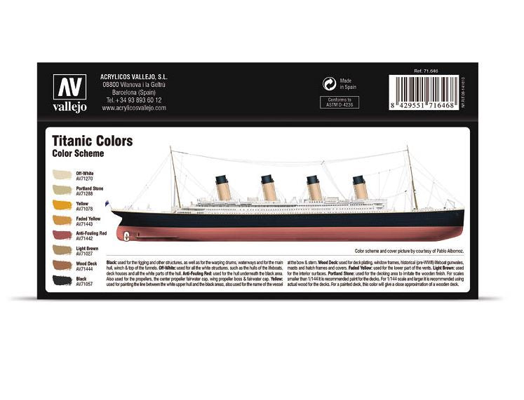 VALLEJO Model Air Set: Titanic Colors - Navy Color Series