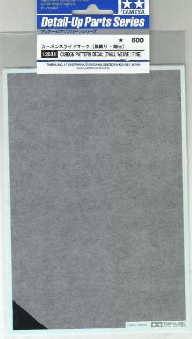 TAMIYA 12681 - Carbon Pattern Decal Set (Twill Weave/Fine)